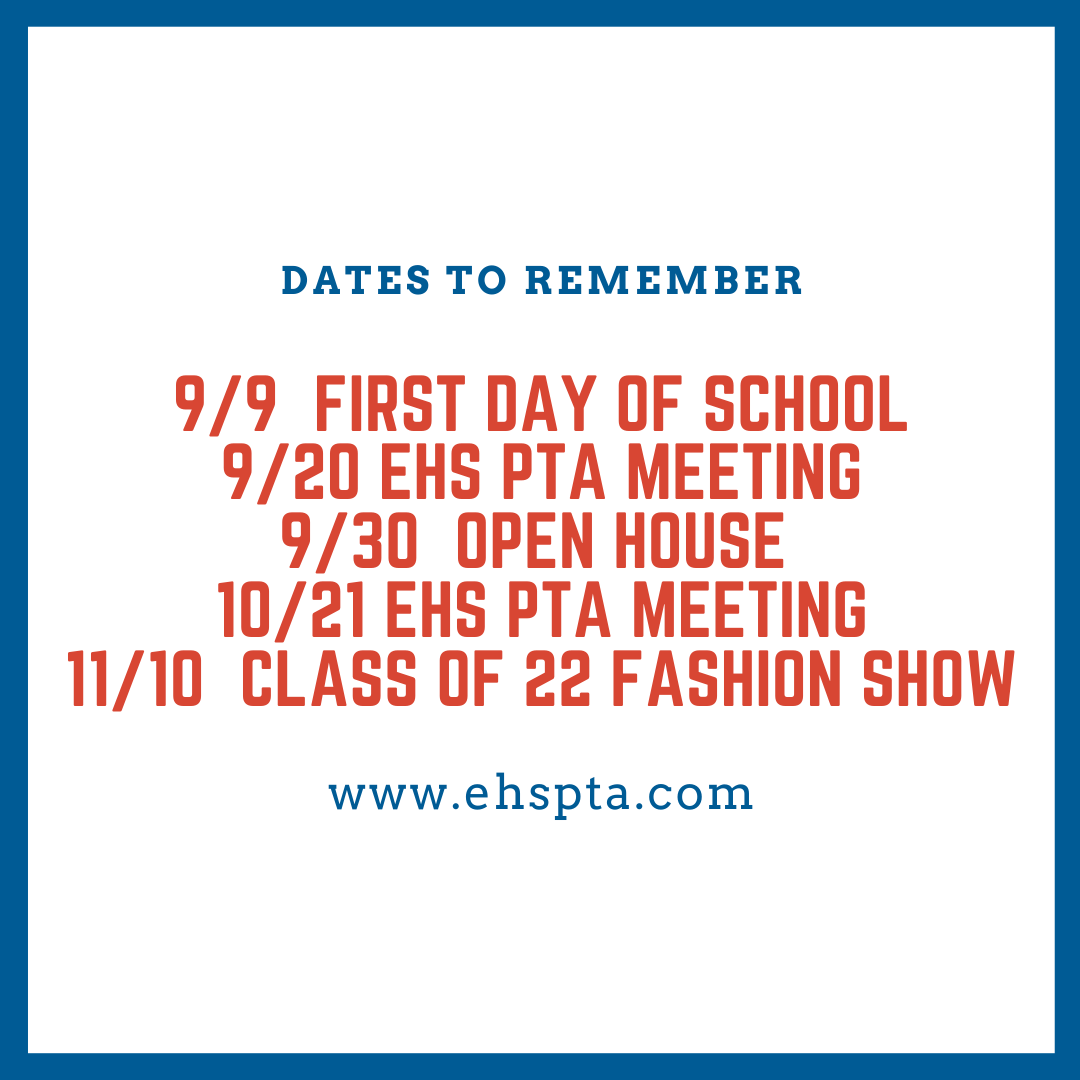 Dates to Remember – Eastchester High School PTA
