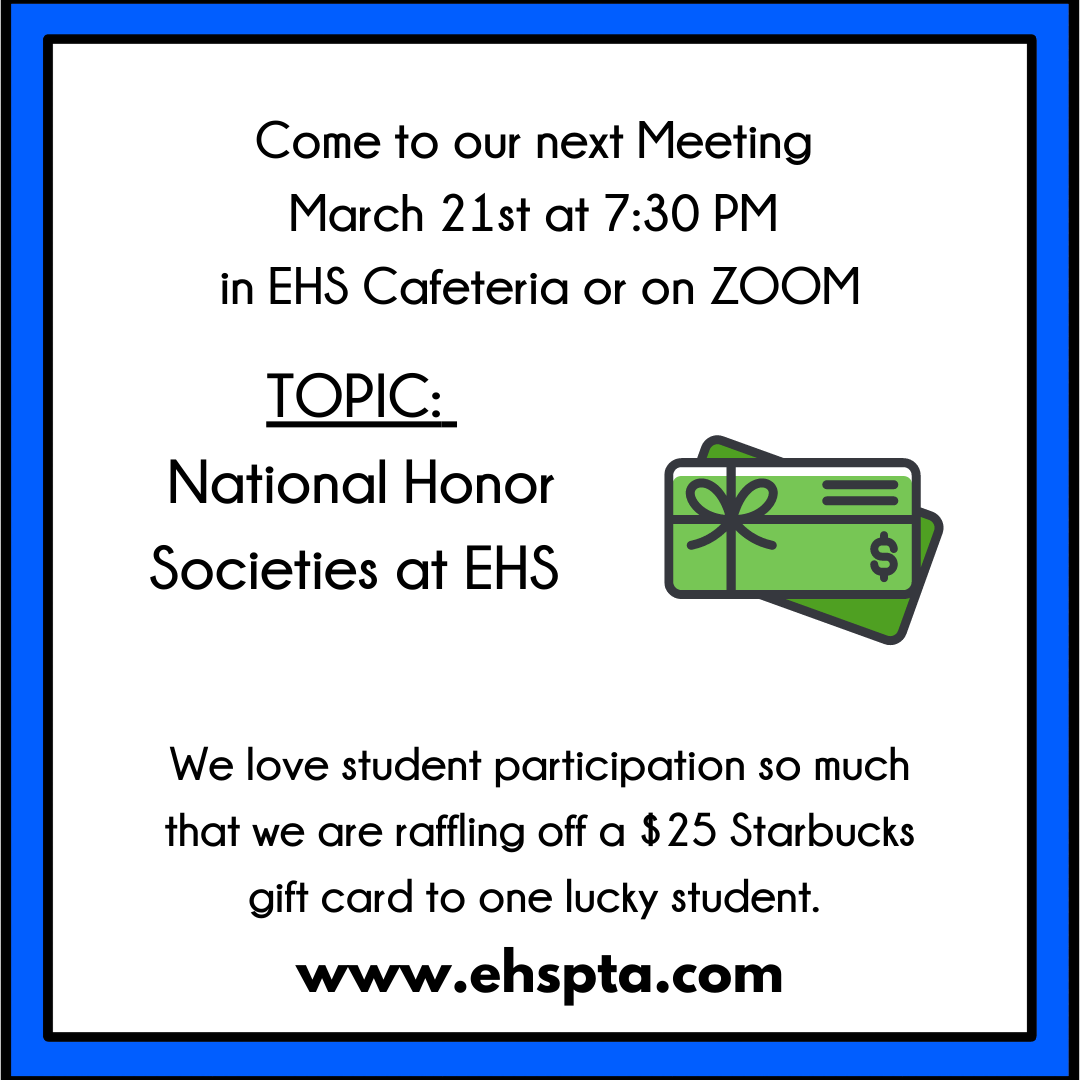 EHS PTA Meeting: March 21st – EHS PTA